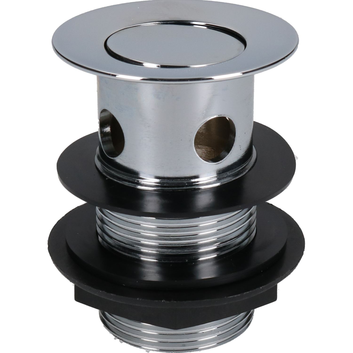 1 1/4" 32mm Chrome-Plated Rotating Brass Sink Bath Basin Waste Plughole ...