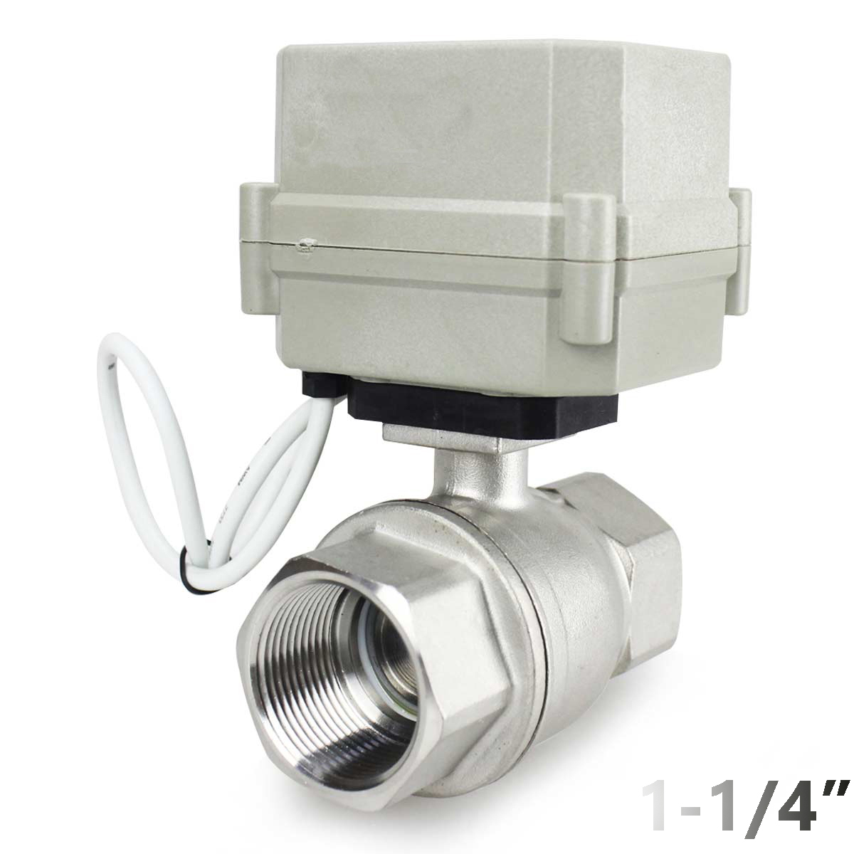 1-1/4" DN32 2 Way CF8 Lead Free Motorized Electrical Ball VALVES 110V ...