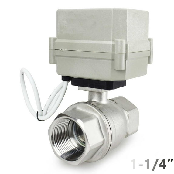 1-1/4" DN32 2 Way CF8 Lead Free Motorized Electrical Ball Valve 110V ...