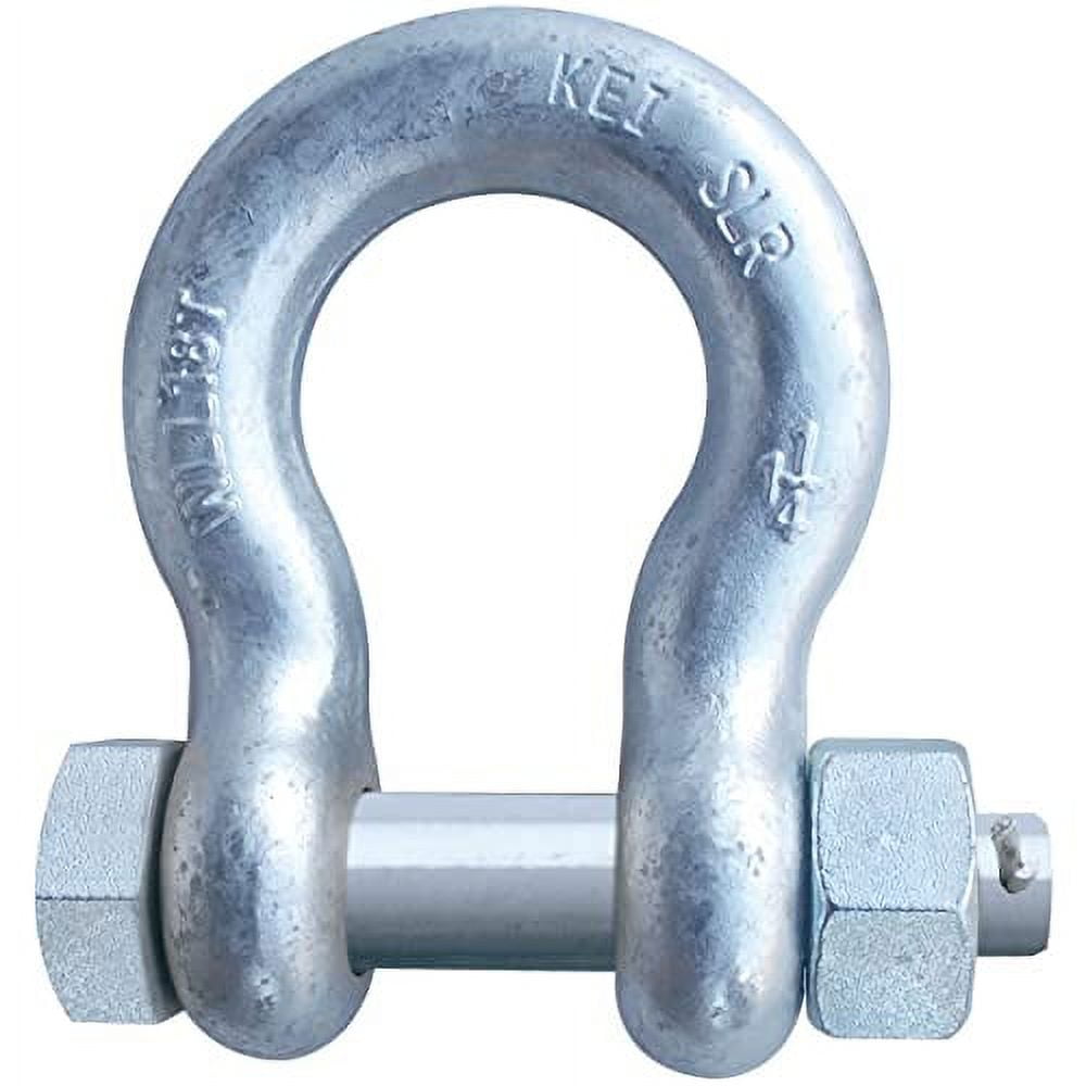 1-1/4" G2140 Grade 80 HDG Alloy Anchor Shackle Clevis Bolt Nut WLL 39600 LBS / 18 T Breaking ...