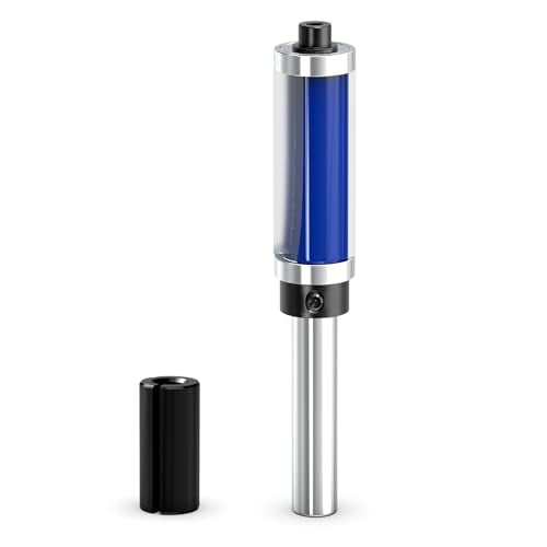 1-1/4 Inch Flush Trim Top and Bottom Bearing Router Bit 1/4-Inch Shank ...