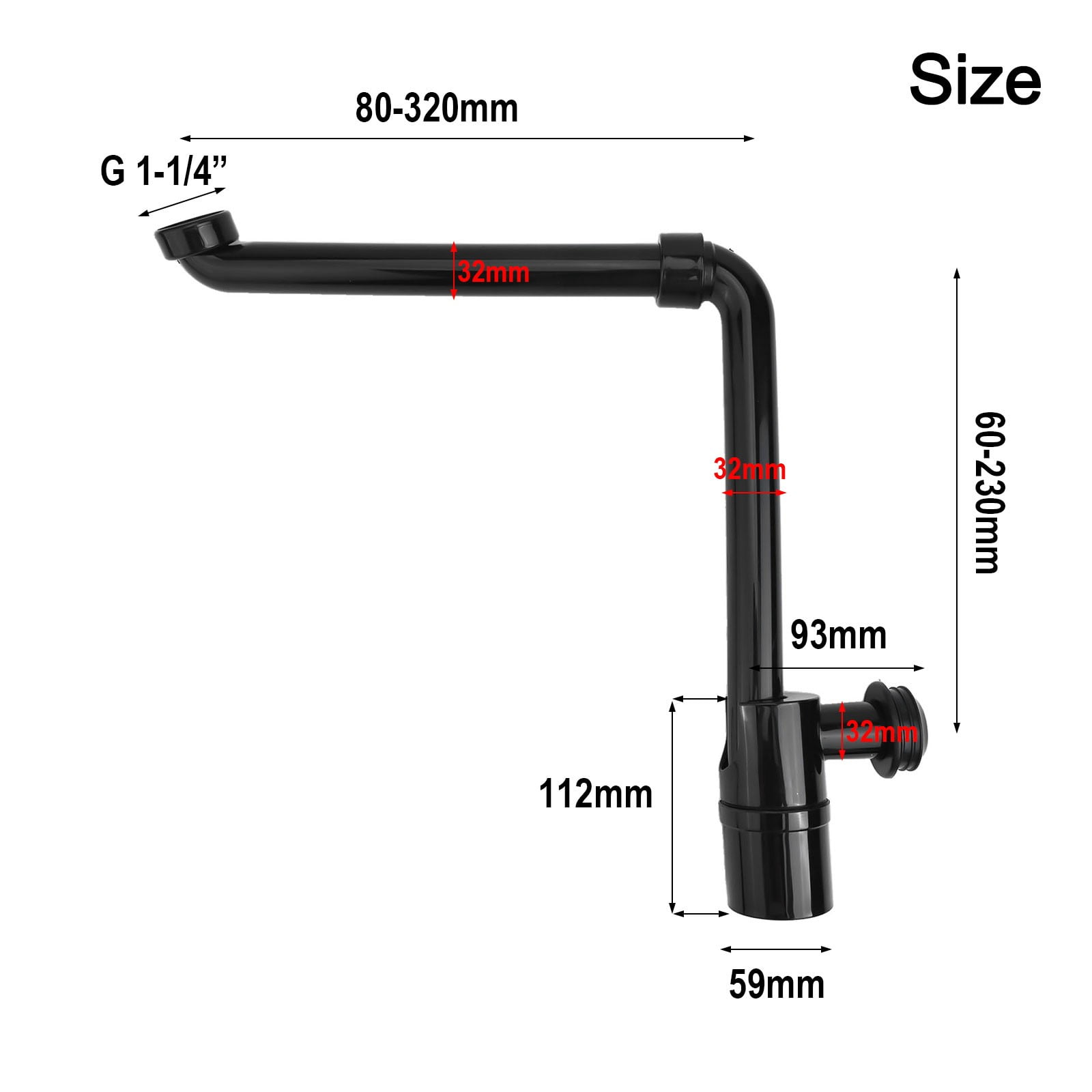 Adjustable Waste Trap