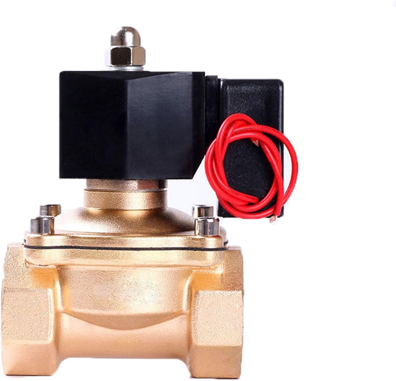 1-1/4" Normally Closed Brass 24 Hours Non Energy-saving Solenoid Valve 24V 12V 220V 110V ...