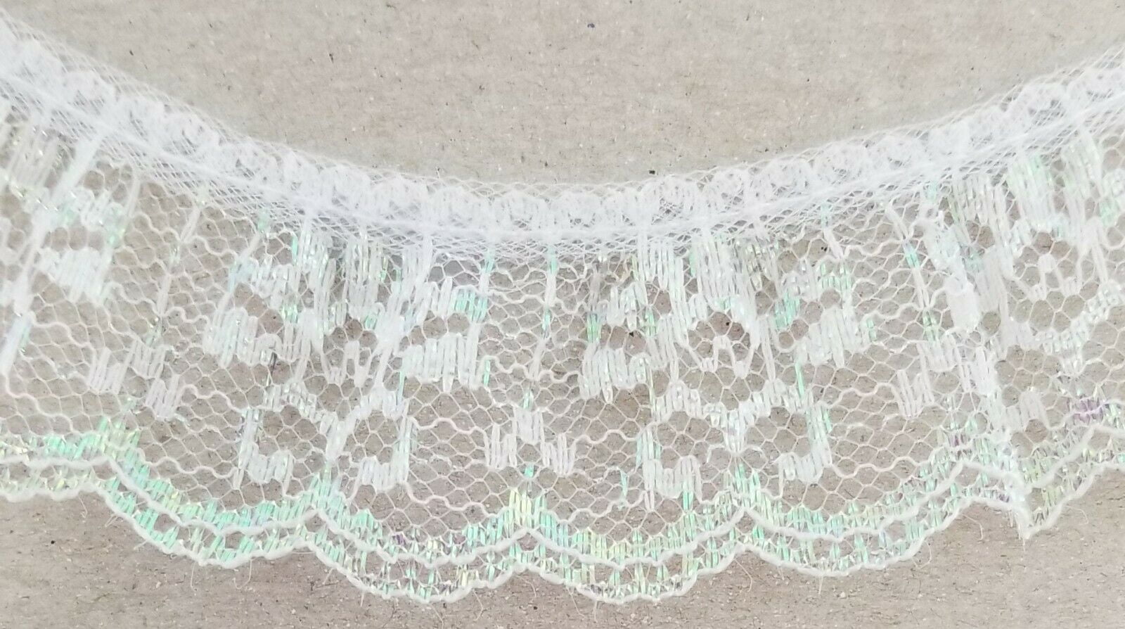 1-1/4" Ruffled Gathered Lace Trimming - 12 Continuous Yards - Color ...