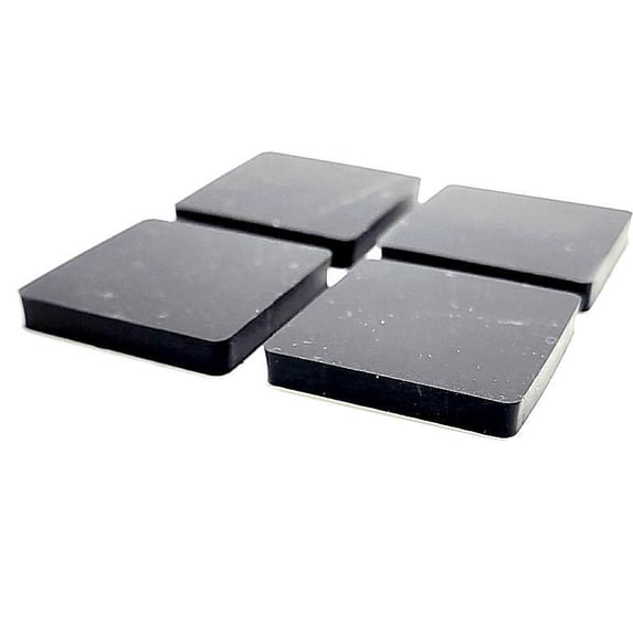 1 1/4" Square Stick on Rubber Feet Bumpers 3/16" Thick 3M Adhesive ...