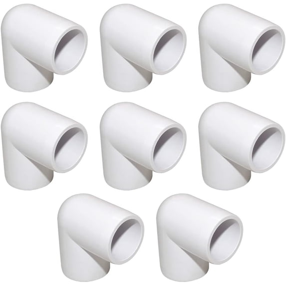 1-1/4“ Tee PVC Fitting 3 Way Elbow Connector, Furniture Grade 90 Degree ...