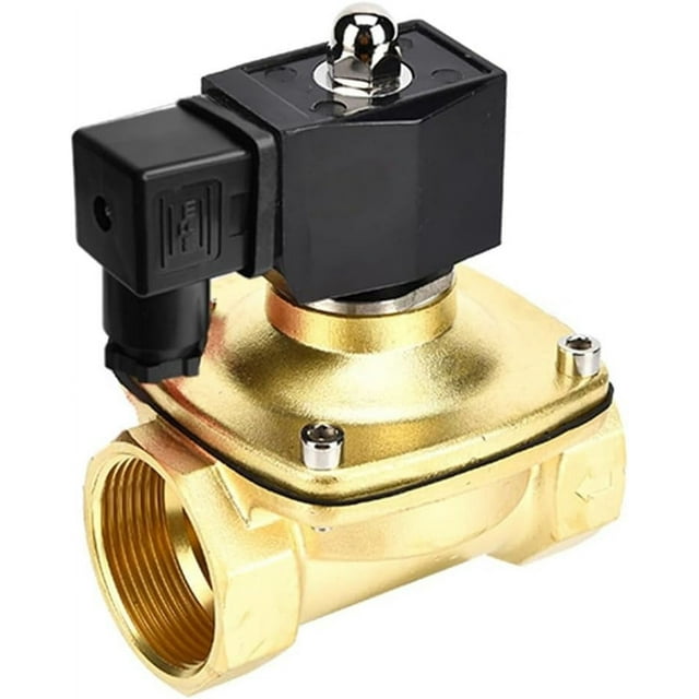 1-1/4" Water Valve Solenoid IP65 Waterproof Normally Closed Brass DN32 Solenoid Valve 24V 12V ...