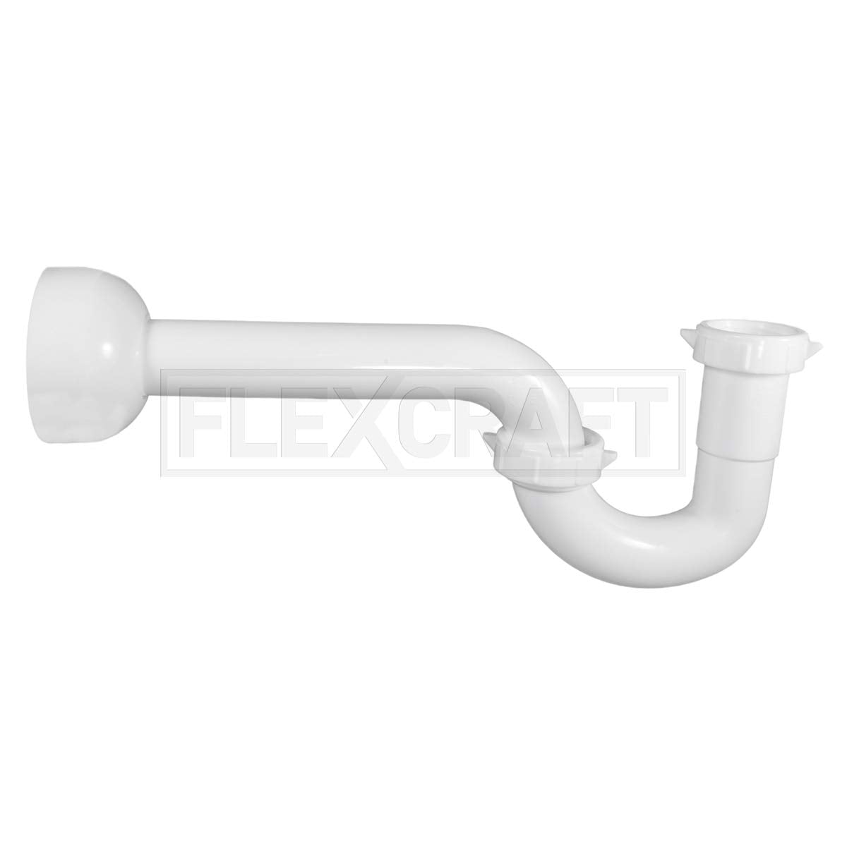 1-1/4 in. Plastic P-Trap with Adapter and Flange for Tubular Drain ...
