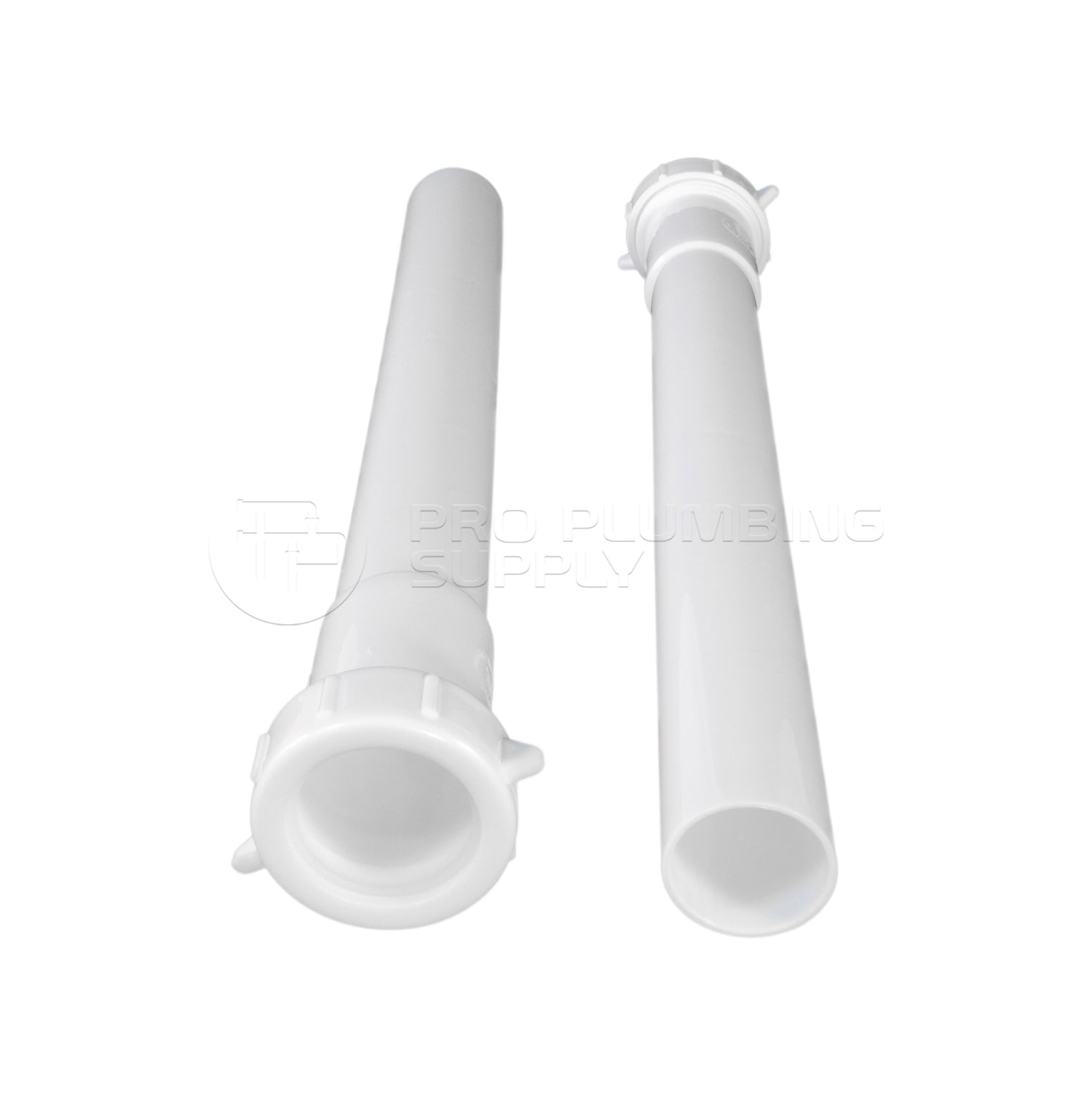 1-1/4" x 12” White Plastic Extension Tube for Tubular Drain ...
