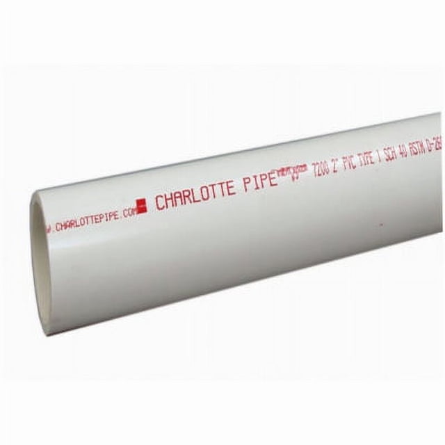 1-1/4" x 2' Schedule 40 PVC Pipe Solid Wall Plain End 370 PSI Cold Wat ...