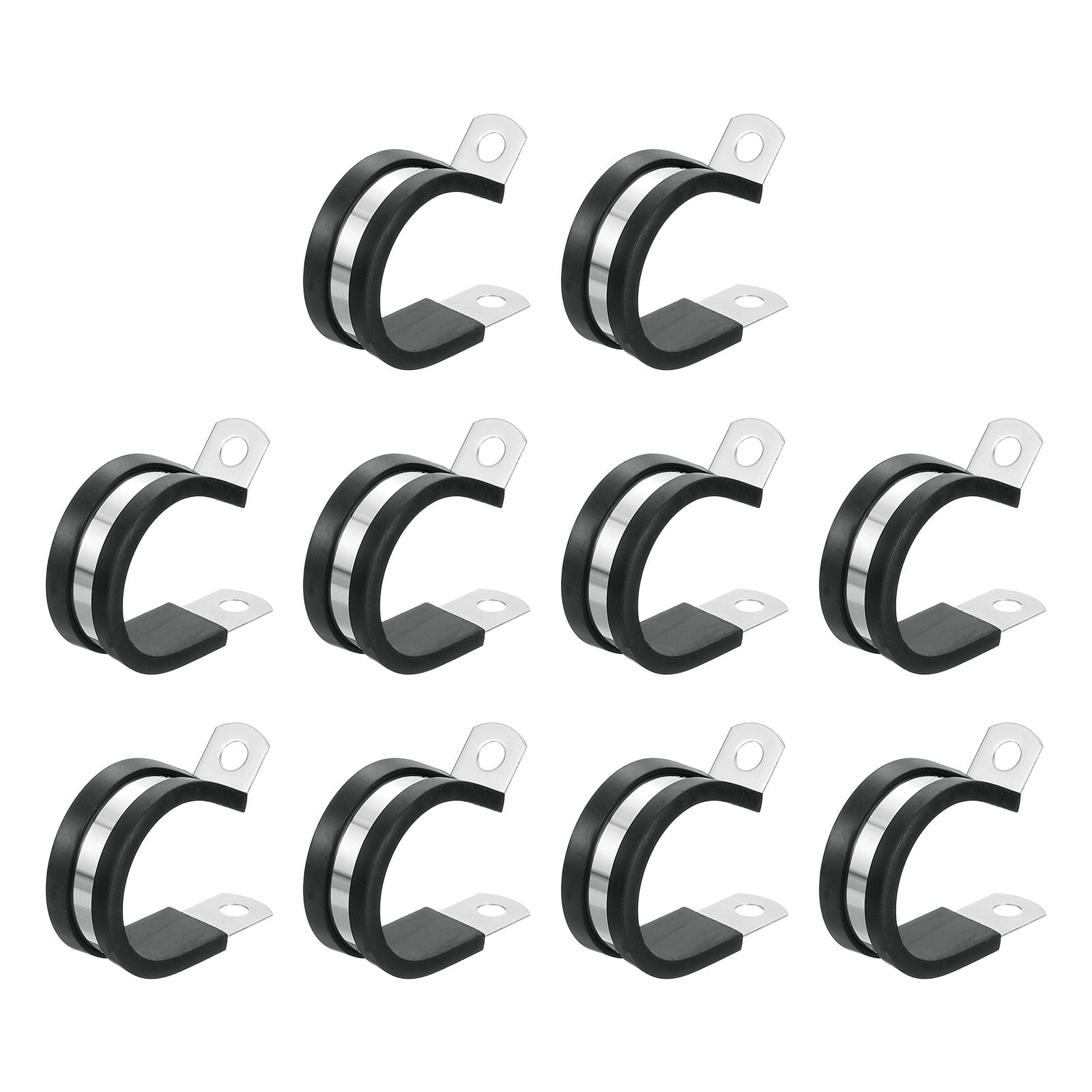 1-1/8"(28mm) Cable Clamp, 304 Stainless Steel Rubber Cushioned ...