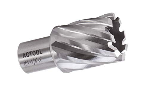 1-1/8" Diameter × 1" Depth of Cut HSS ANNULAR Cutter with 3/4'' Weldon ...