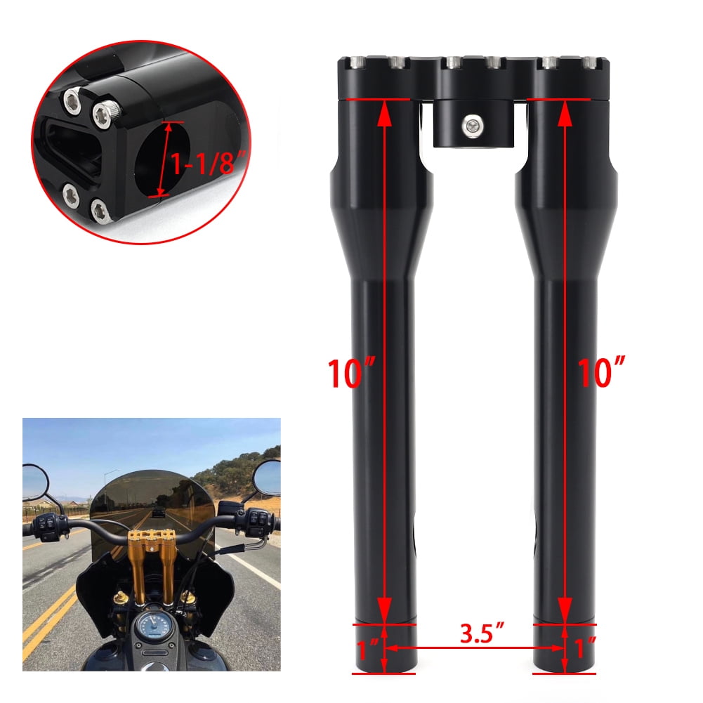 1 1/8" Handlebars 10" or 11'' Club Style Bar Risers for Harley Dyna Low ...