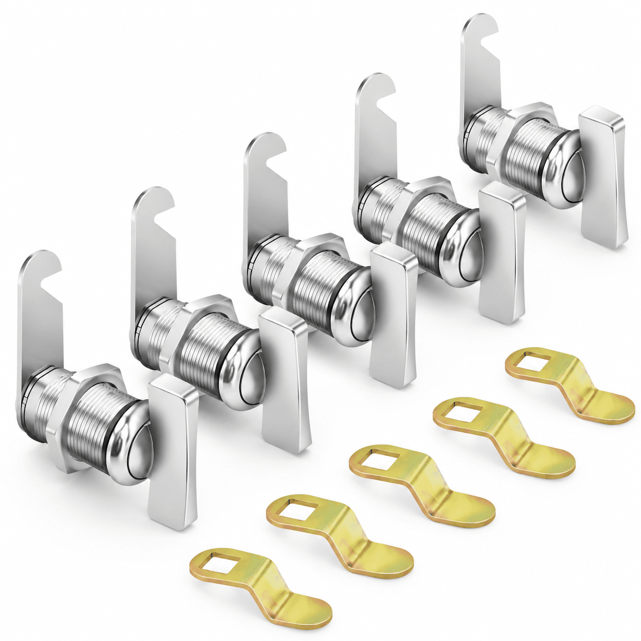 1-1/8 Inch 5Pcs Thumb Operated Keyless Cam Locks for Cabinet RV Drawer ...