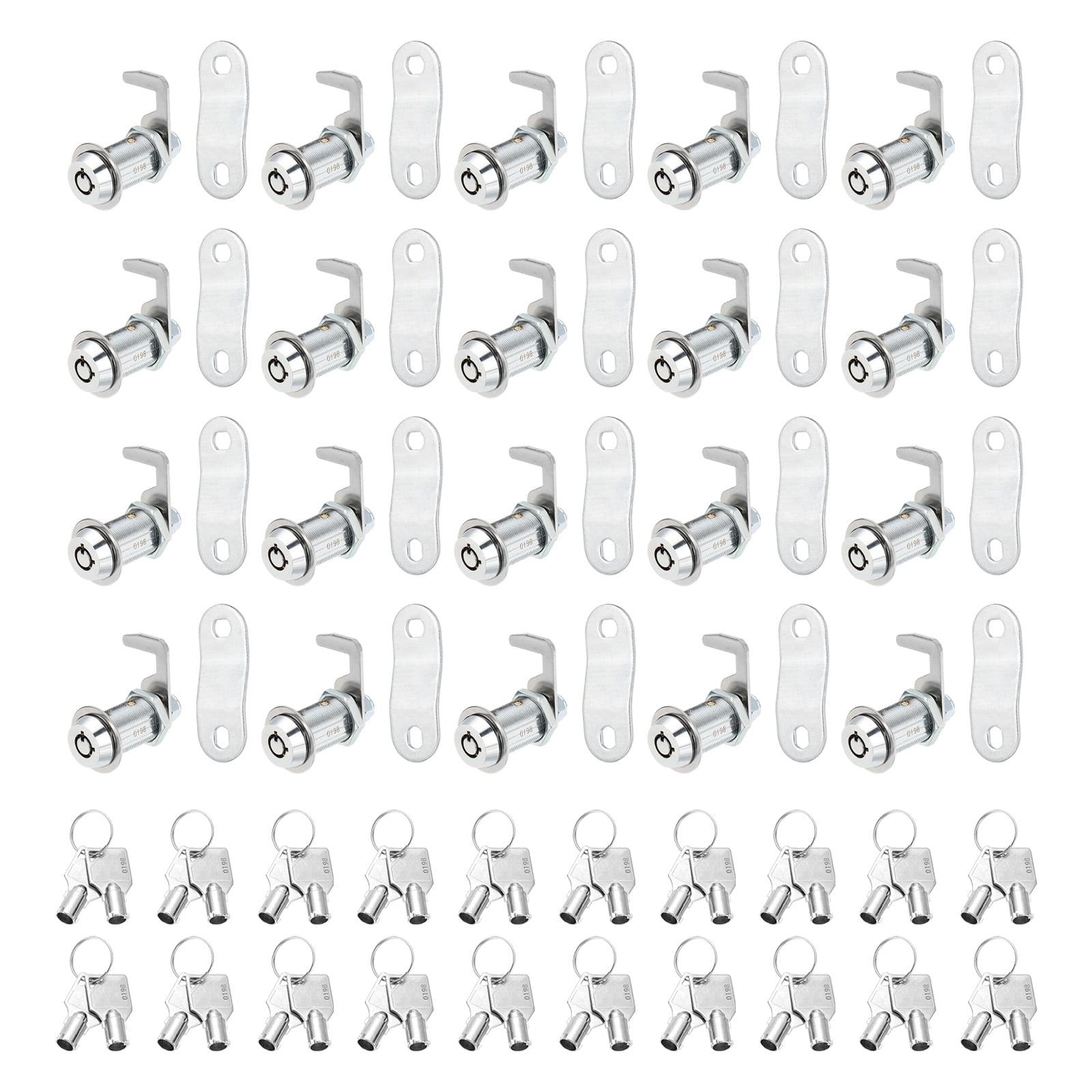 1-1/8 Inch Cabinet Locks with Iron Key, Cam Replacement Lock Cylinder ...