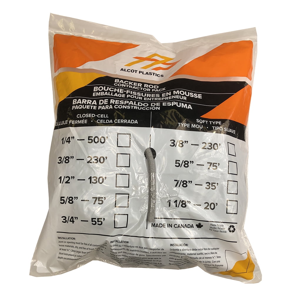 1-1/8 Inch x 20 Feet Soft Type Backer Rod For Gaps & Joints - Walmart.com