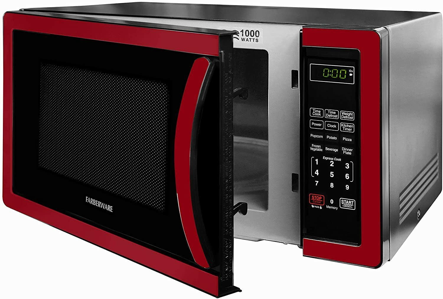 1.1 Cu. Ft. 1000-W Countertop Microwave Oven w/ LED Lighting Kitchen ...