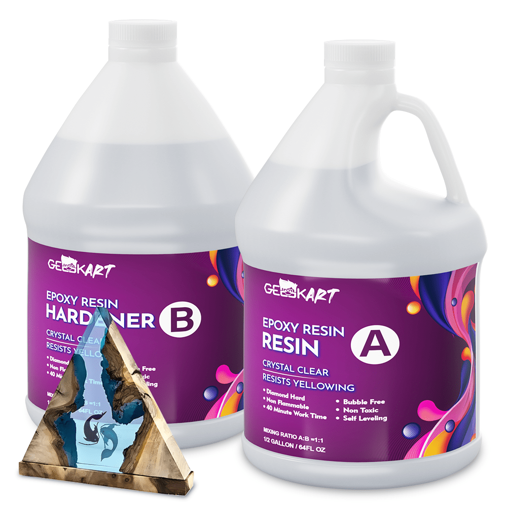 1:1 Easy Mix Epoxy Resin 1 Gallon Kit - Newly Formulated Strong Crystal ...