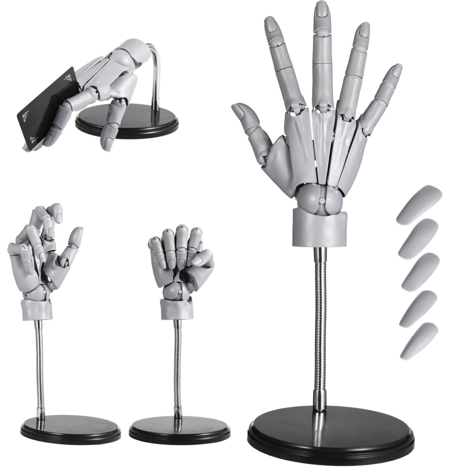 Poseable Hand Model, Flexible Mannequin Hand with Adjustable Finger ...