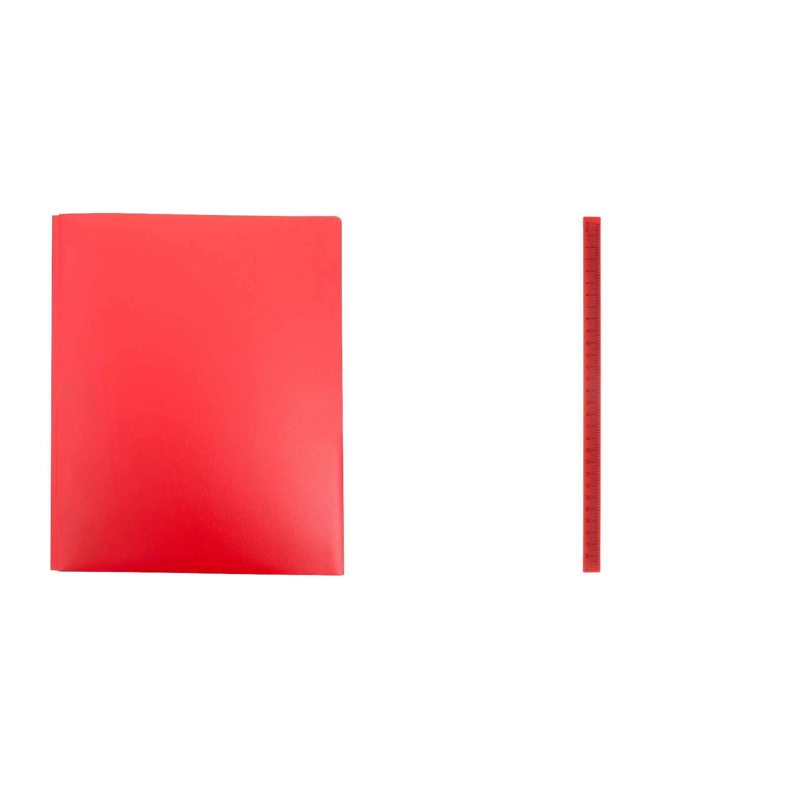 1*1*Folder+1*1*Ruler Clearance! Dunwell Colored Plastic Folder With ...