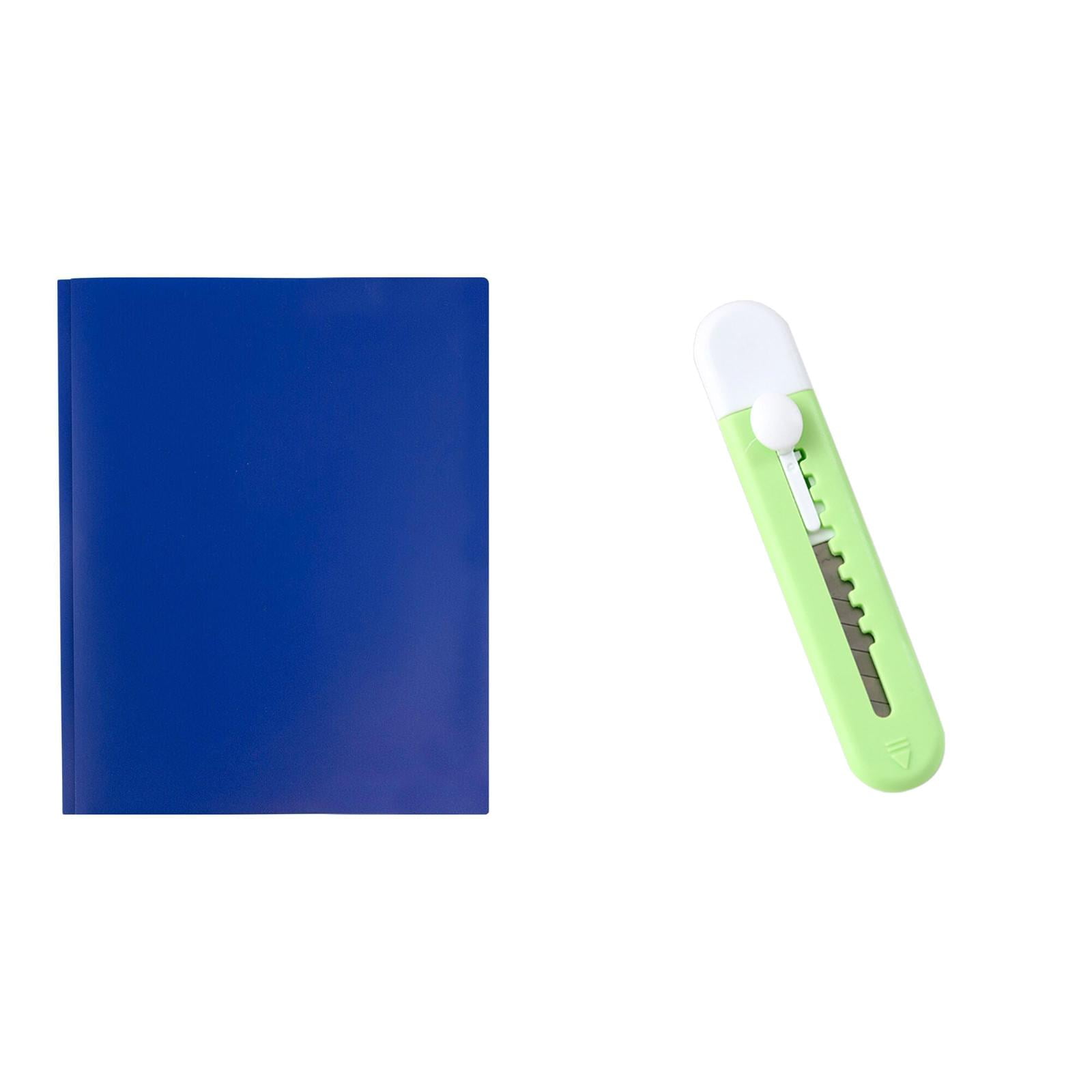 1*1*Folder + 1*1 Utility Knife Dunwell Colored Plastic Folder with ...