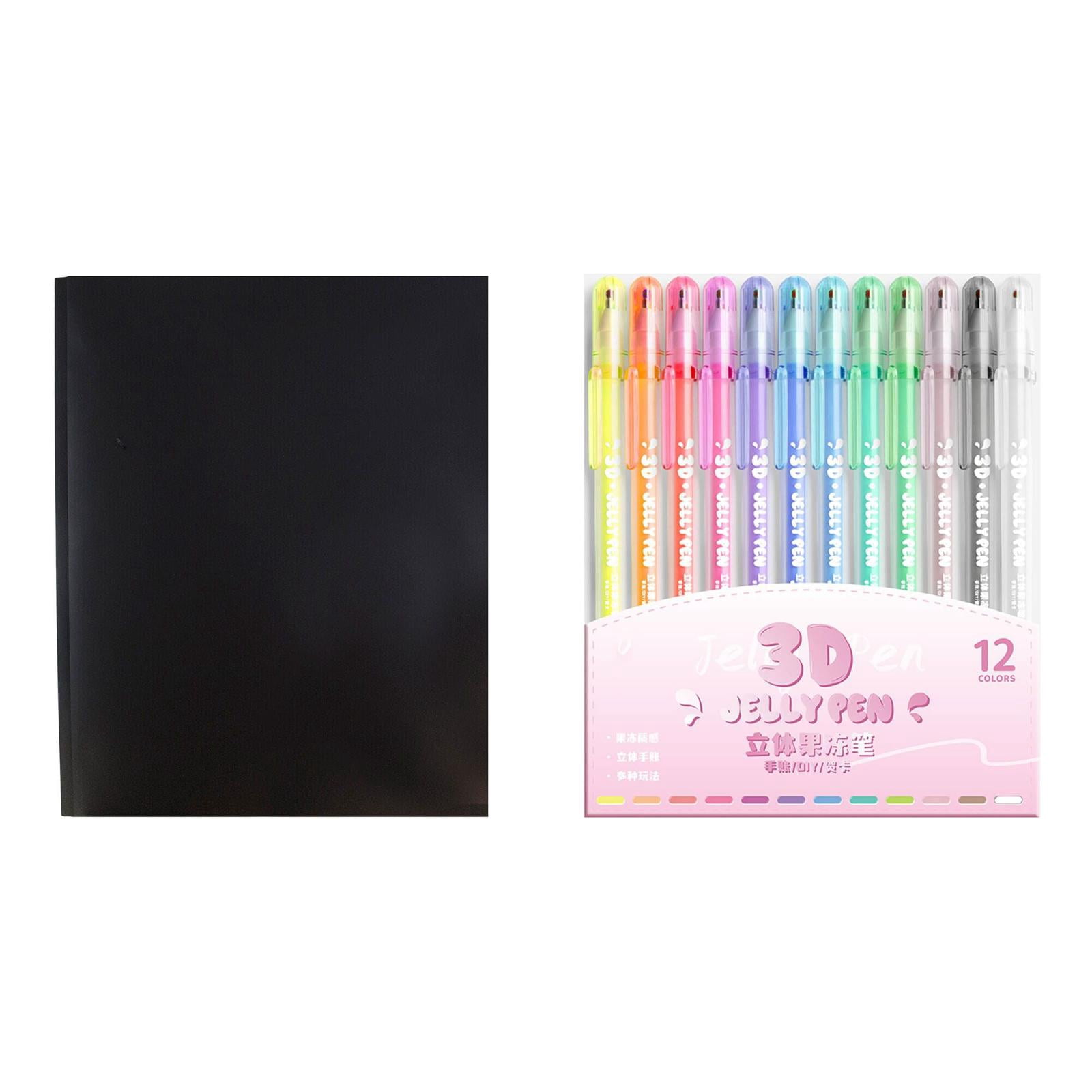 1*1*Folder+1*12 Jelly Pens Clearance! Colored Plastic Folder With ...