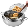 1.1 Gal Stainless Steel Frying Pot, 4.2 L Japanese Deep Fryer with ...