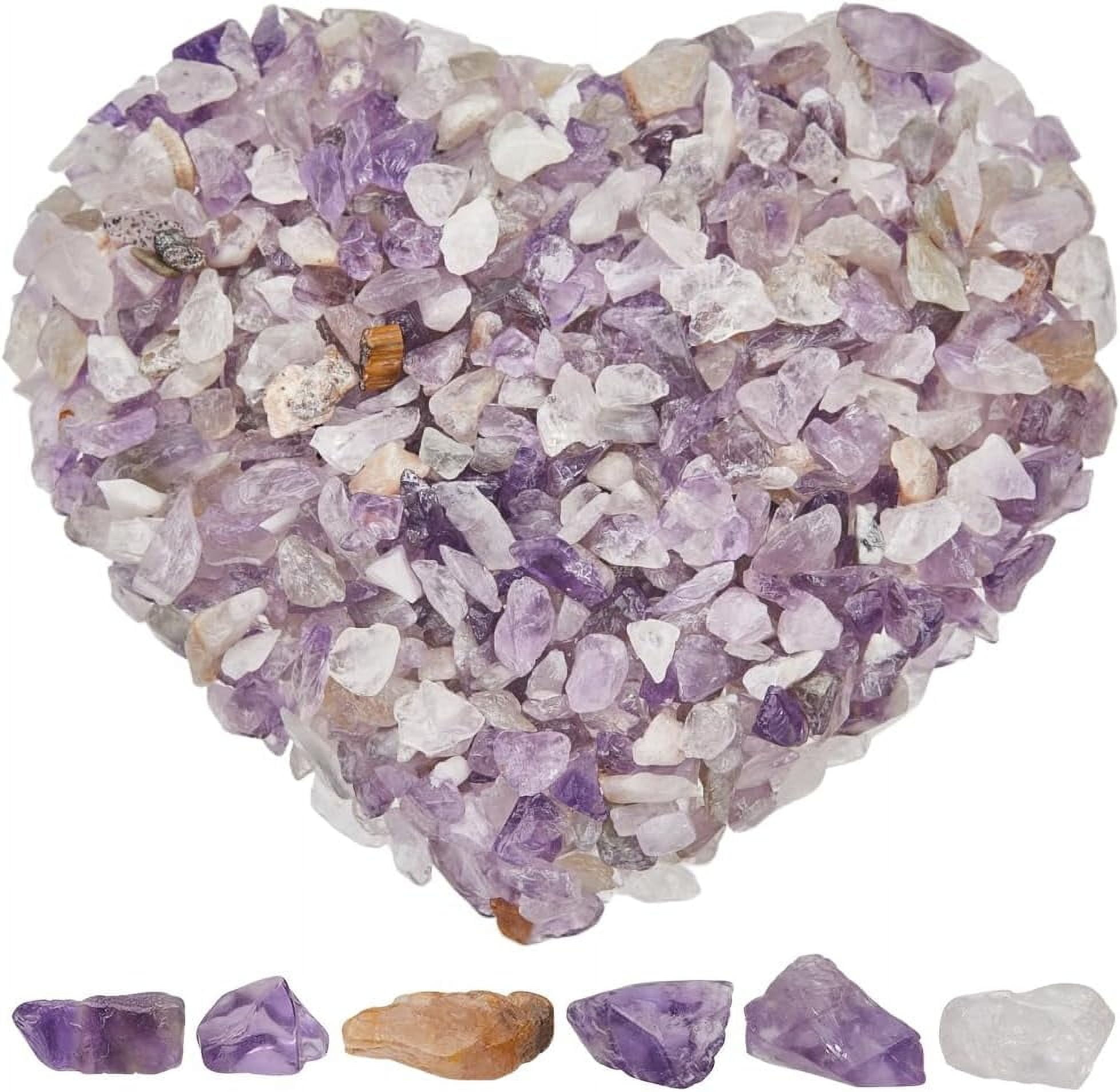 1.1 Lb/500g Crushed Stone Chips Bulk Natural Gemstones Amethyst Stone ...