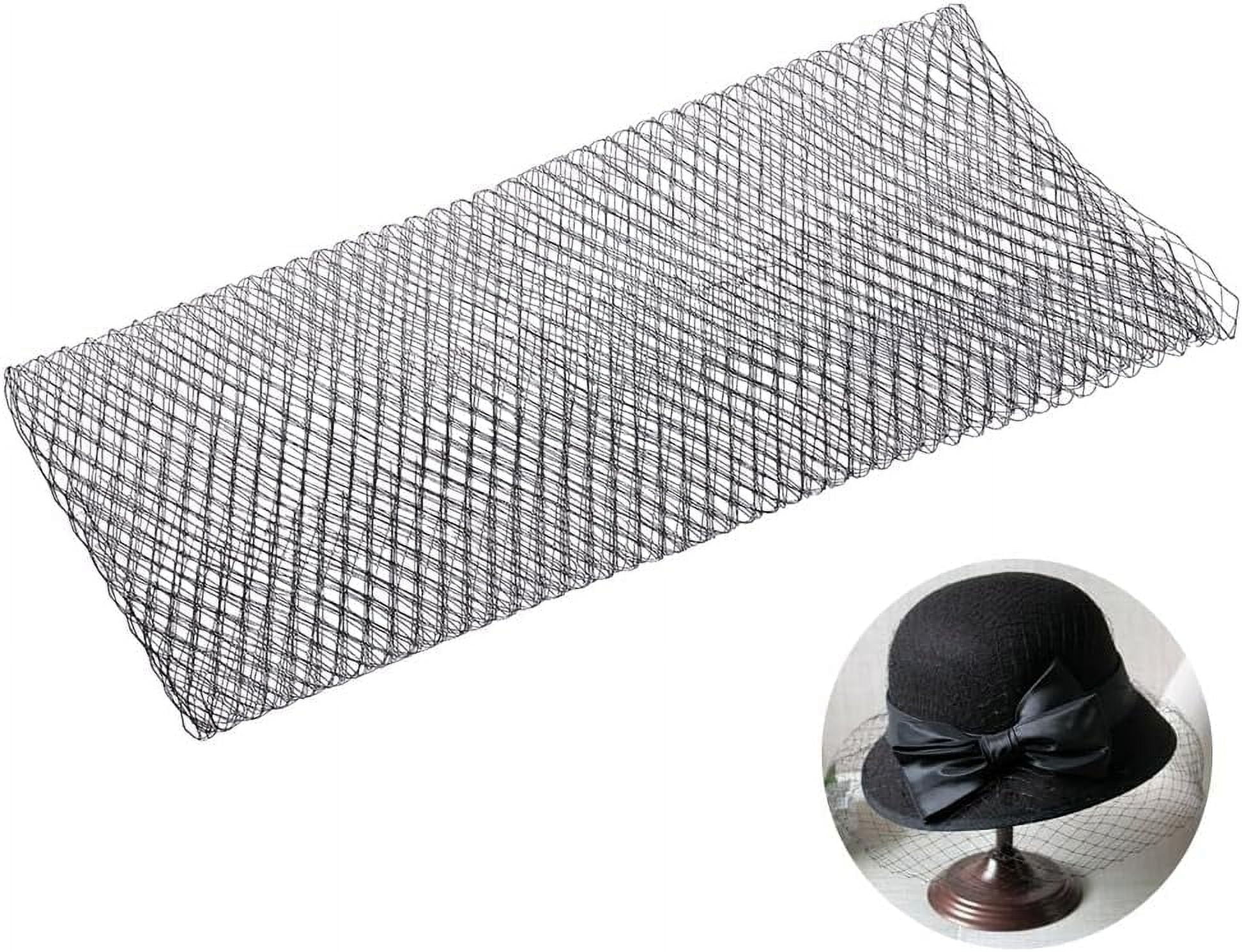 1.1 Yard/1M Black Veil Neting Fabrics 16.5~17.7 Inch Wide Bridal ...