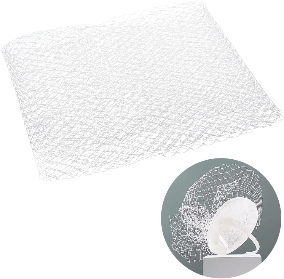 1.1 Yard/1M White Veil Neting Fabrics 16.5~17.7 Inch Wide Bridal ...