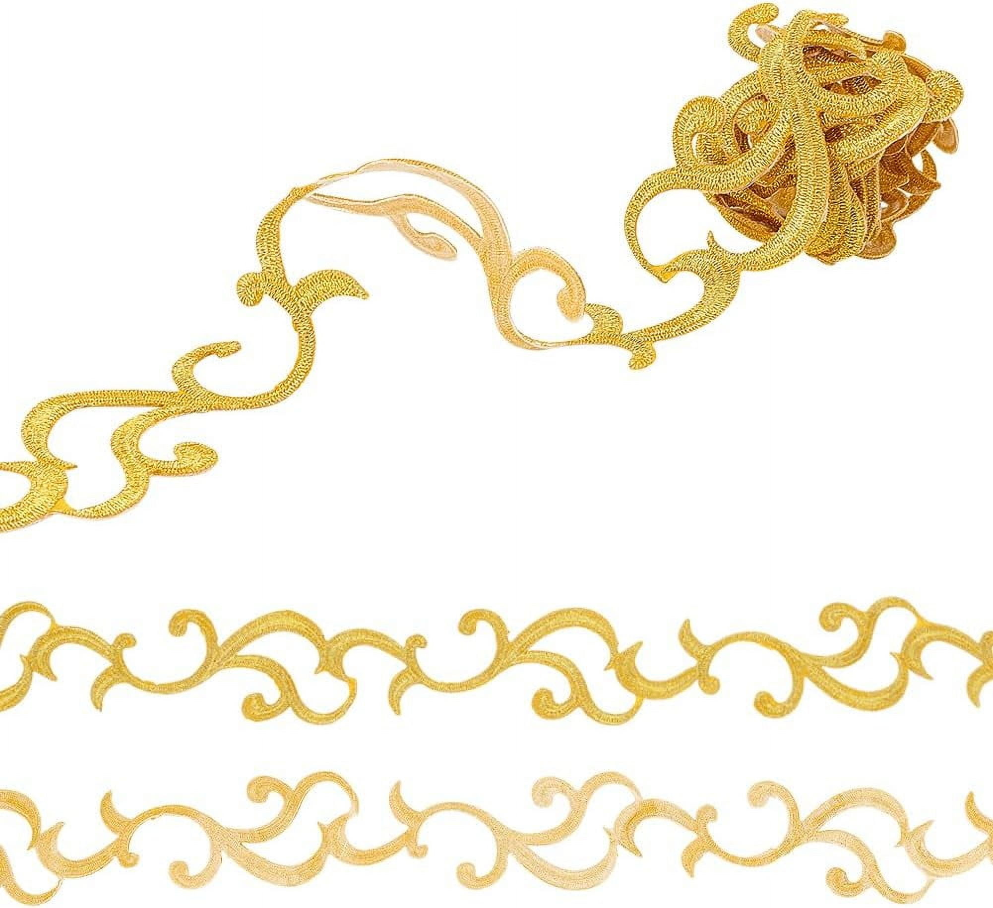 1.1 Yard Embroidered Trim Applique 1-3/4 inch Wide Iron On Vintage ...