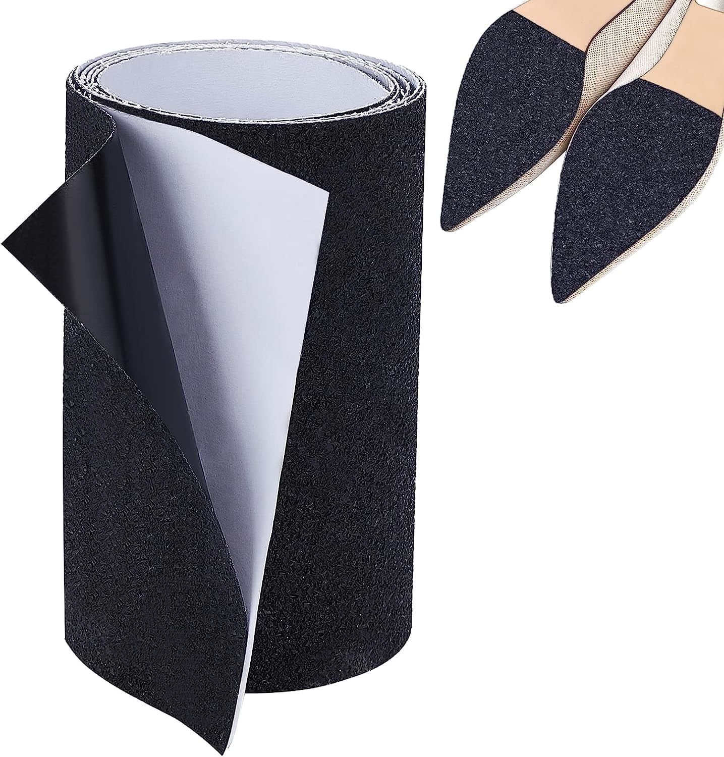 1.1 Yard Shoe Sole Protectors Black Shoe Bottom Grip Pads 3.9 Noise ...