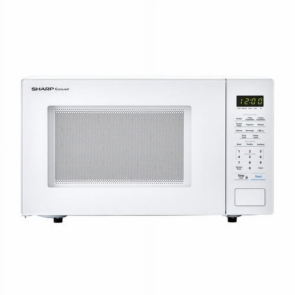 Open Box 1.1 cu. ft. 1000W Sharp Countertop White Microwave (SMC1131CW ...