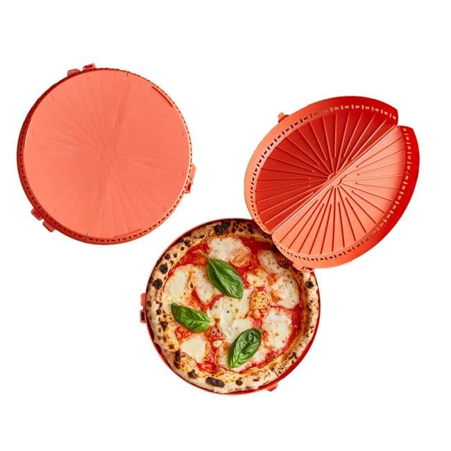 1.1 x 10.2 in. Huskly Reusable Round Pizza Box, Red - 12 Piece ...