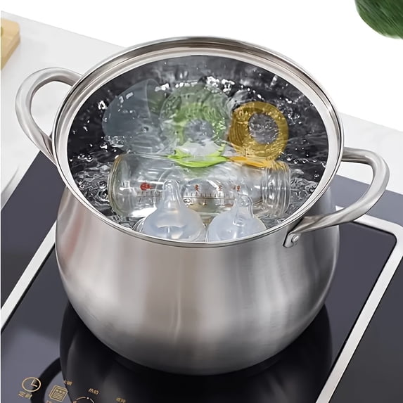 1/10/12pcs Pink Stainless Steel Cookware Set: Non-Stick, Non-Toxic Pots ...