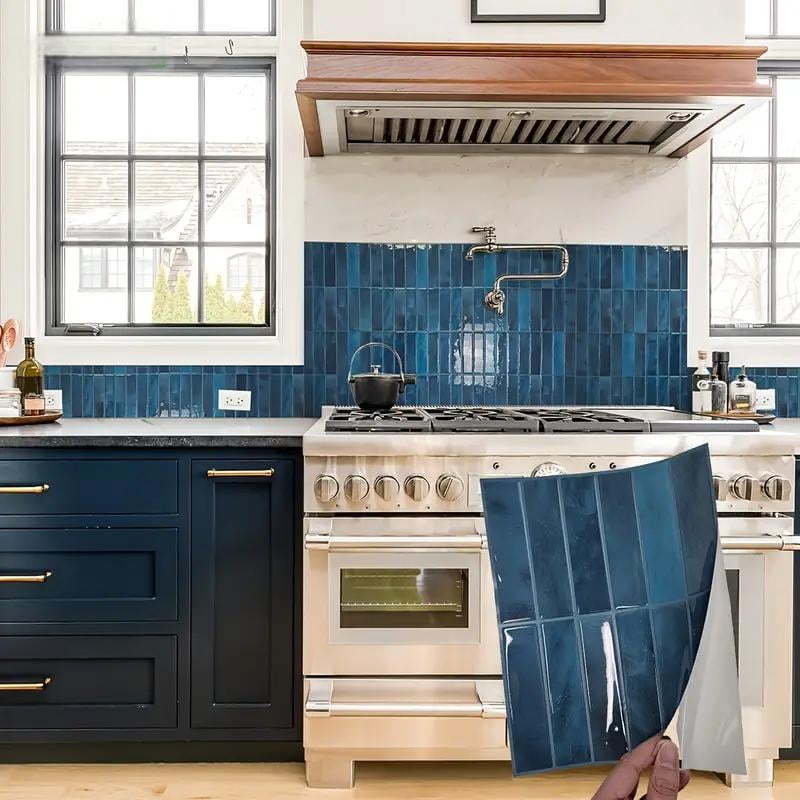 1/10/20/30pcs Self-Adhesive Wall Tiles Stickers, Heat Resistant Peel ...