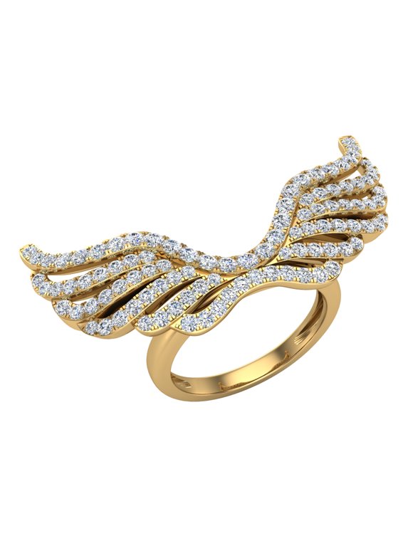 Gold Angel Wing Ring