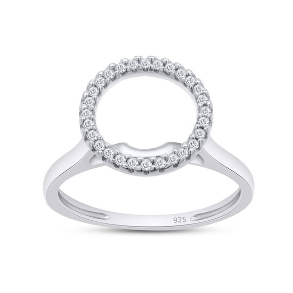 1/10 Carat Round Cut Lab Created Moissanite Diamond Open Round Halo ...