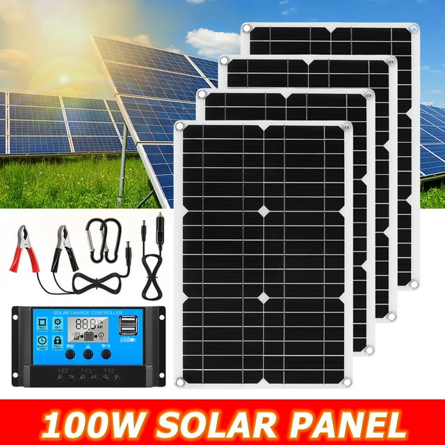 1-10 PCS 100W Solar Panel 12V Mono Home RV Rooftop Camping Off-Grid Power LOT - Walmart.com