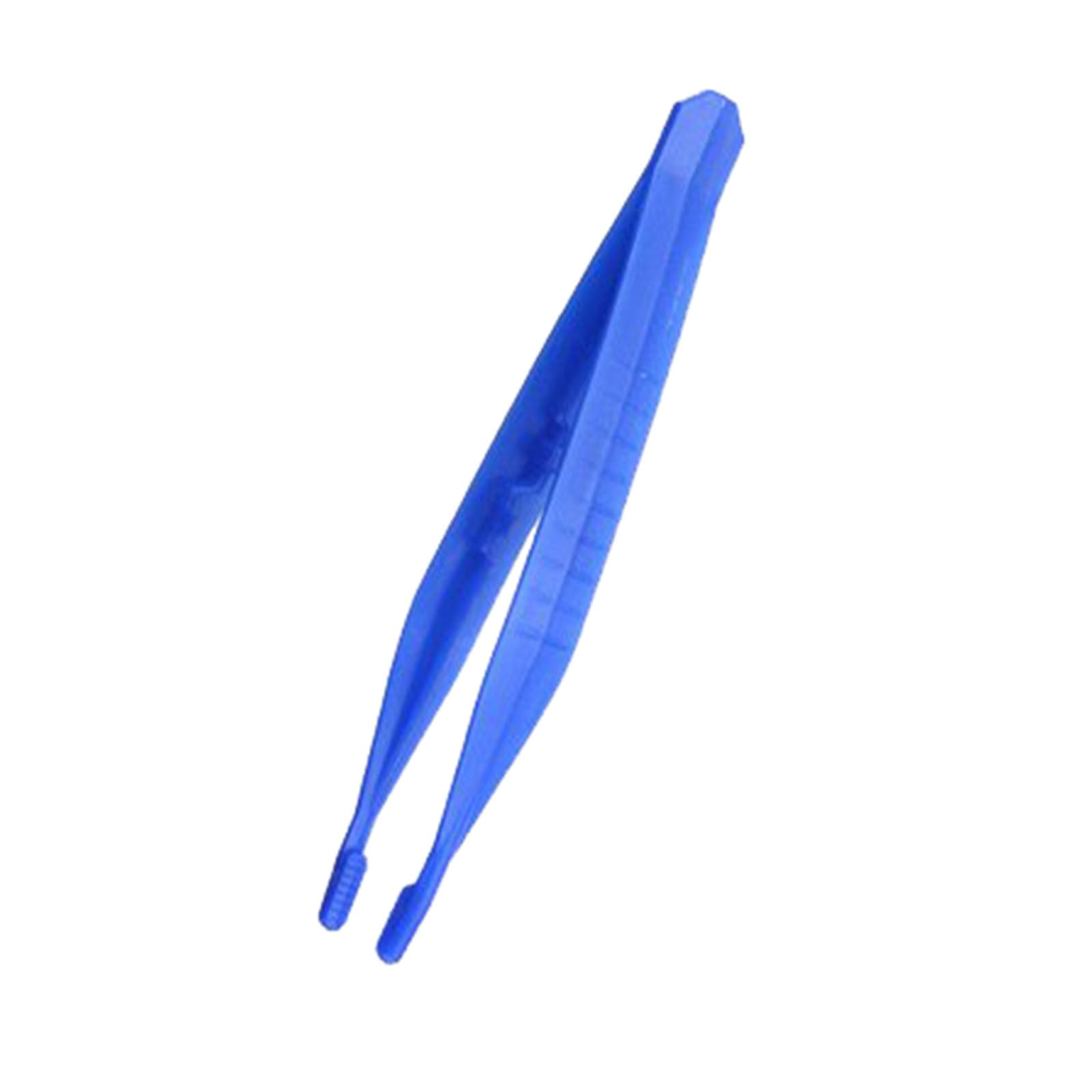 1/10 PCS Disposable Tweezers Small Plastic Craft Tweezers (Blue ...