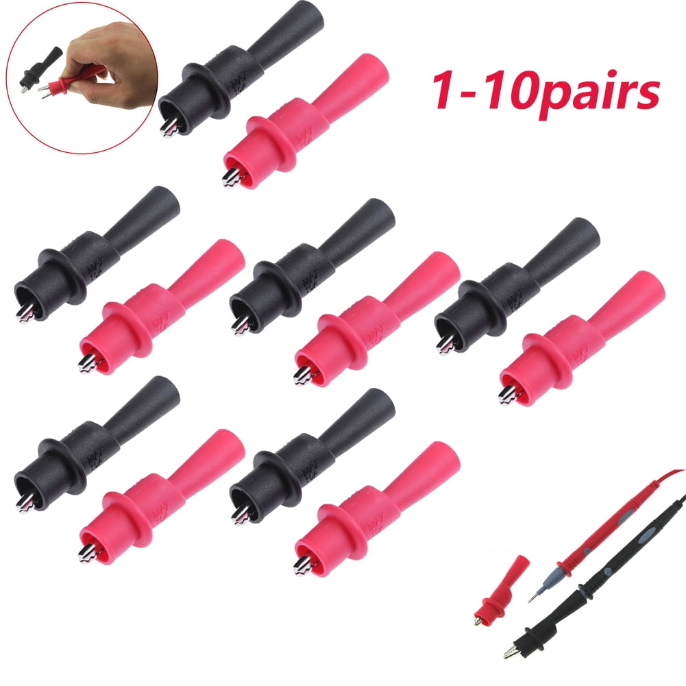 1-10 Pairs Alligator Crocodile Test Clips Clamps for Multimeter Test ...