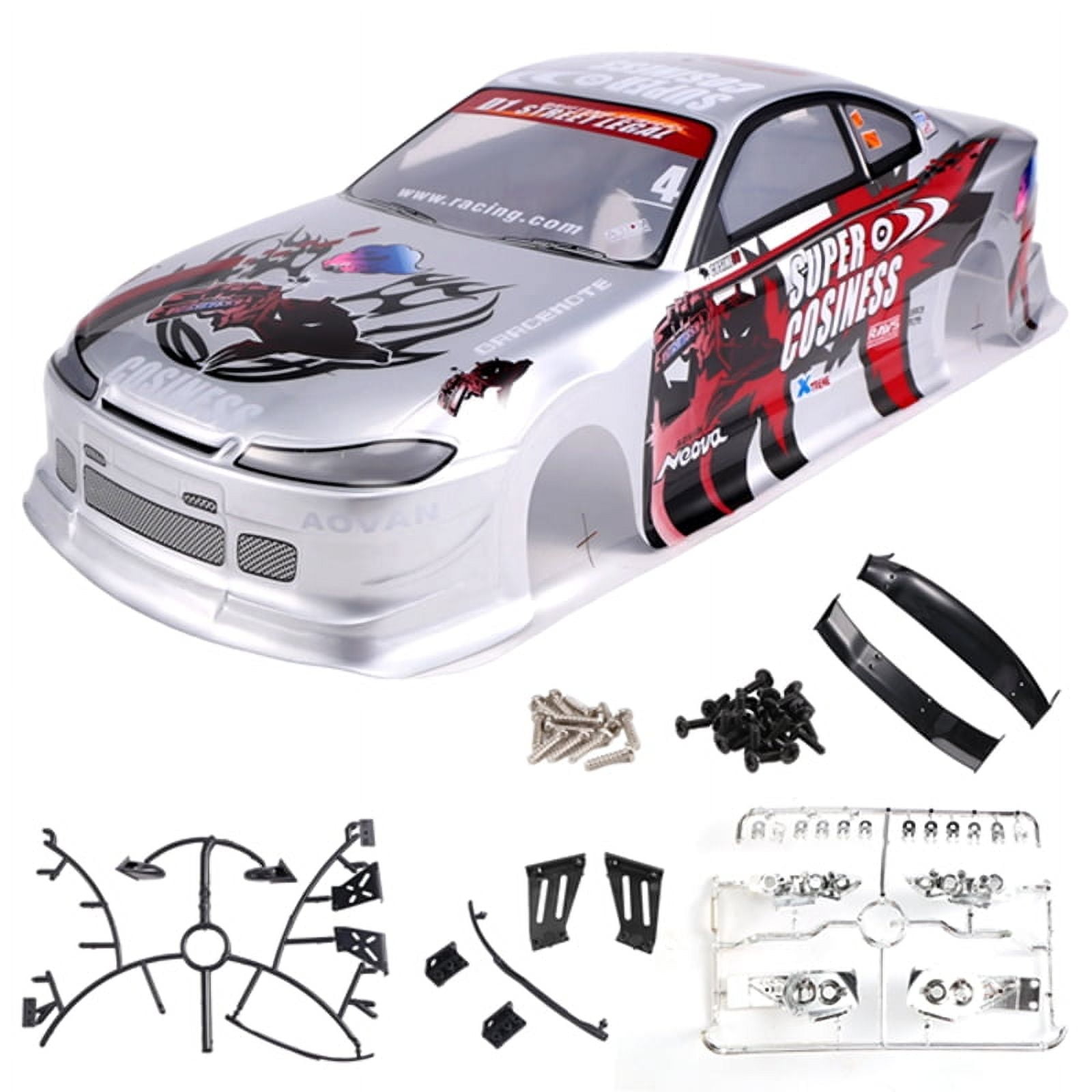 1/10 RC Car Body Shell Modification 190mm on Road Drift for - Walmart.com