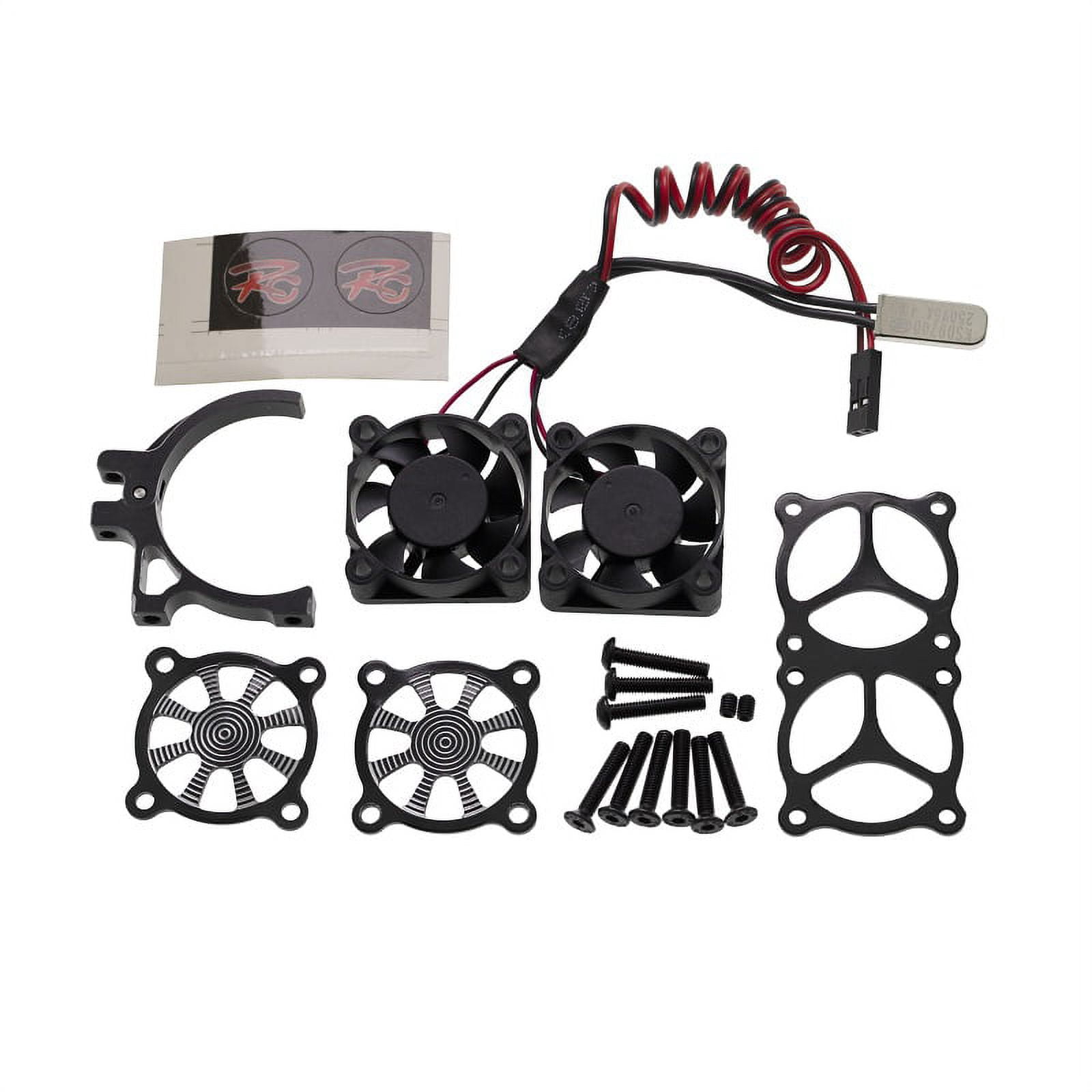 1/10 RC Car Motor Heatsink Cooling Fan + Thermal Sensor for Axial (540 ...
