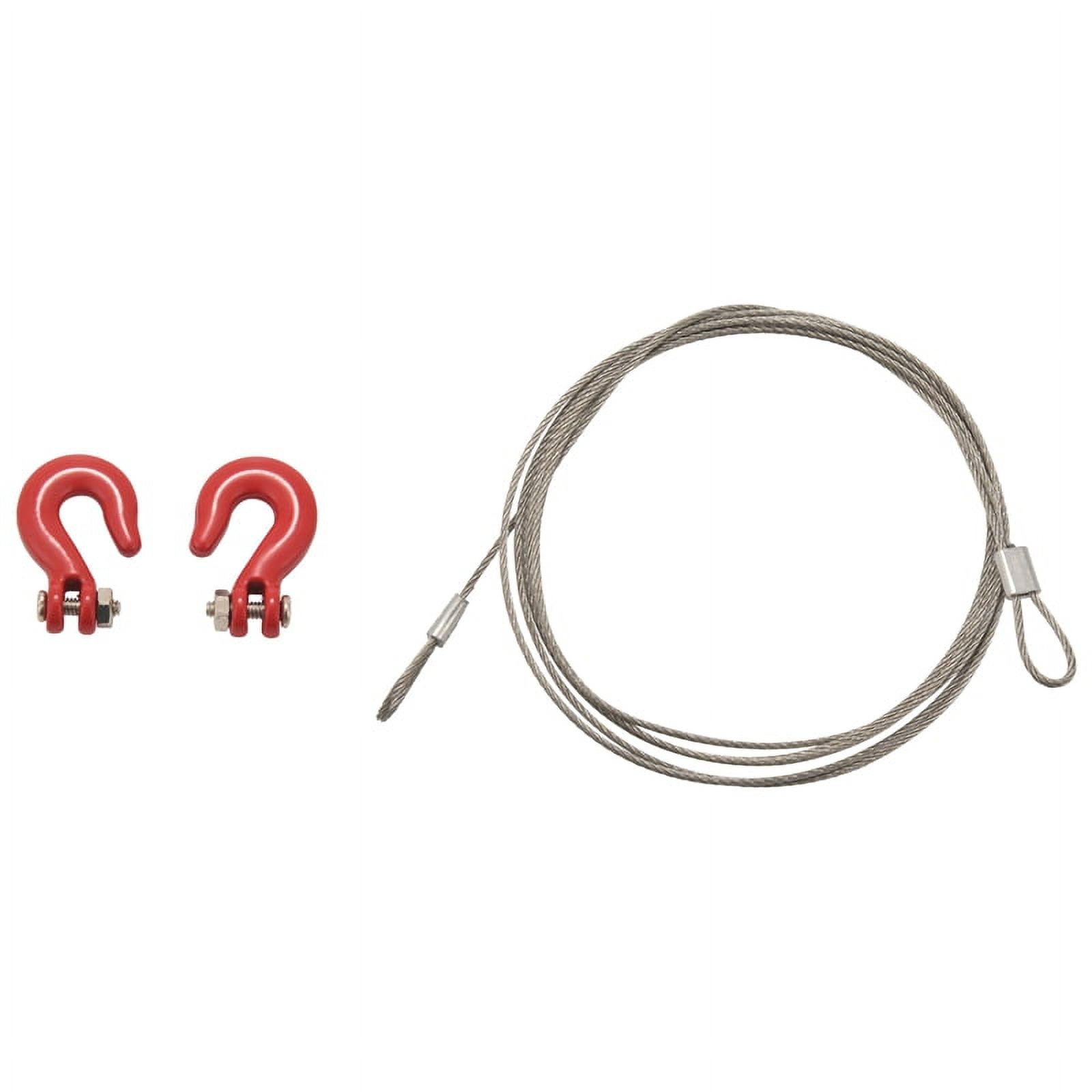 1: 10 RC Crawler Accessories Metal Trailer Wire Rope Tow with Hooks for ...