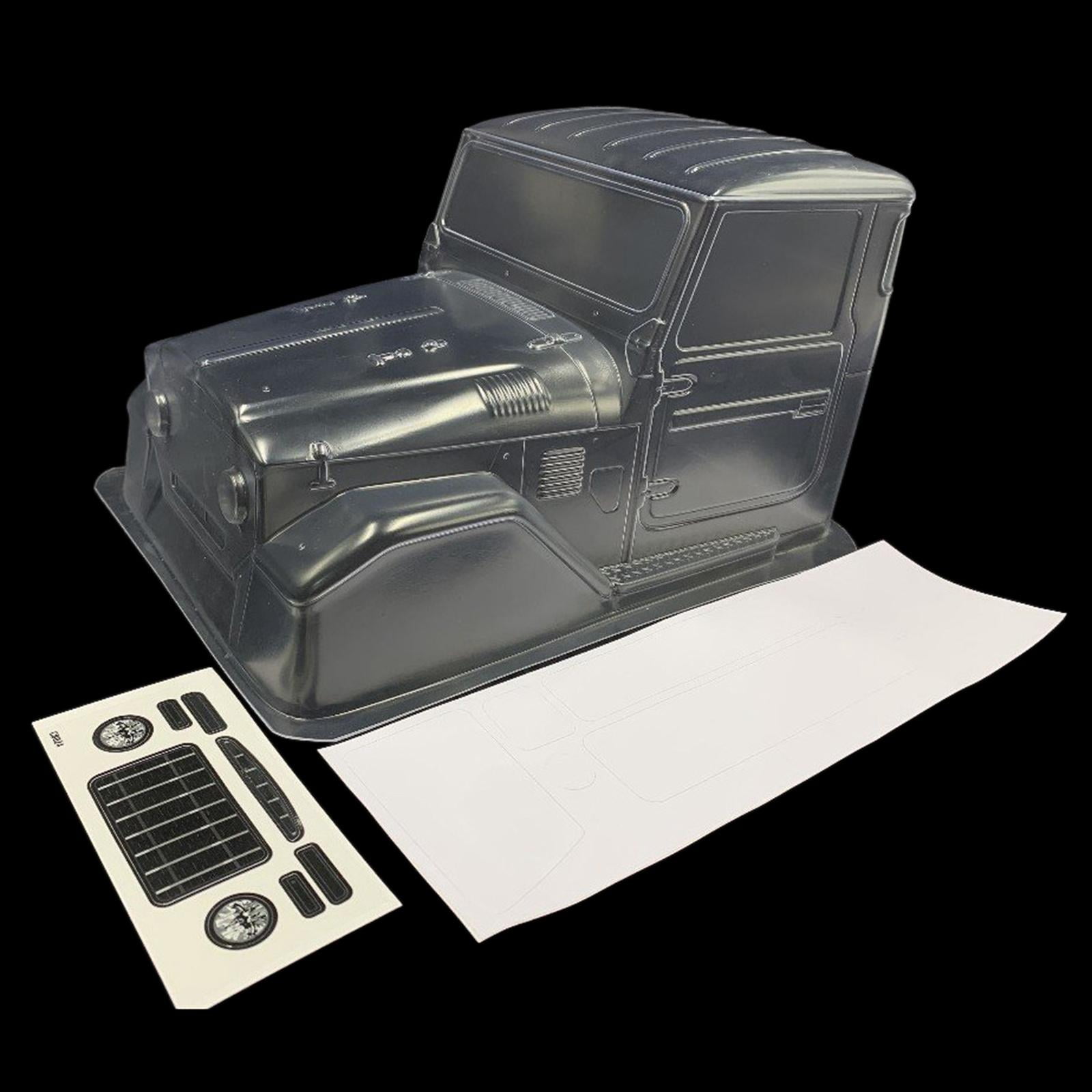 1/10 RC Truck Cab PC Clear Body 313mm Wheelbase Car/Truck Bodies ...