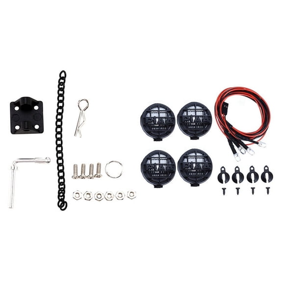 1/10 Rc Rock Crawler Metal Tow Shackle Trailer Hook with 4 Led White ...