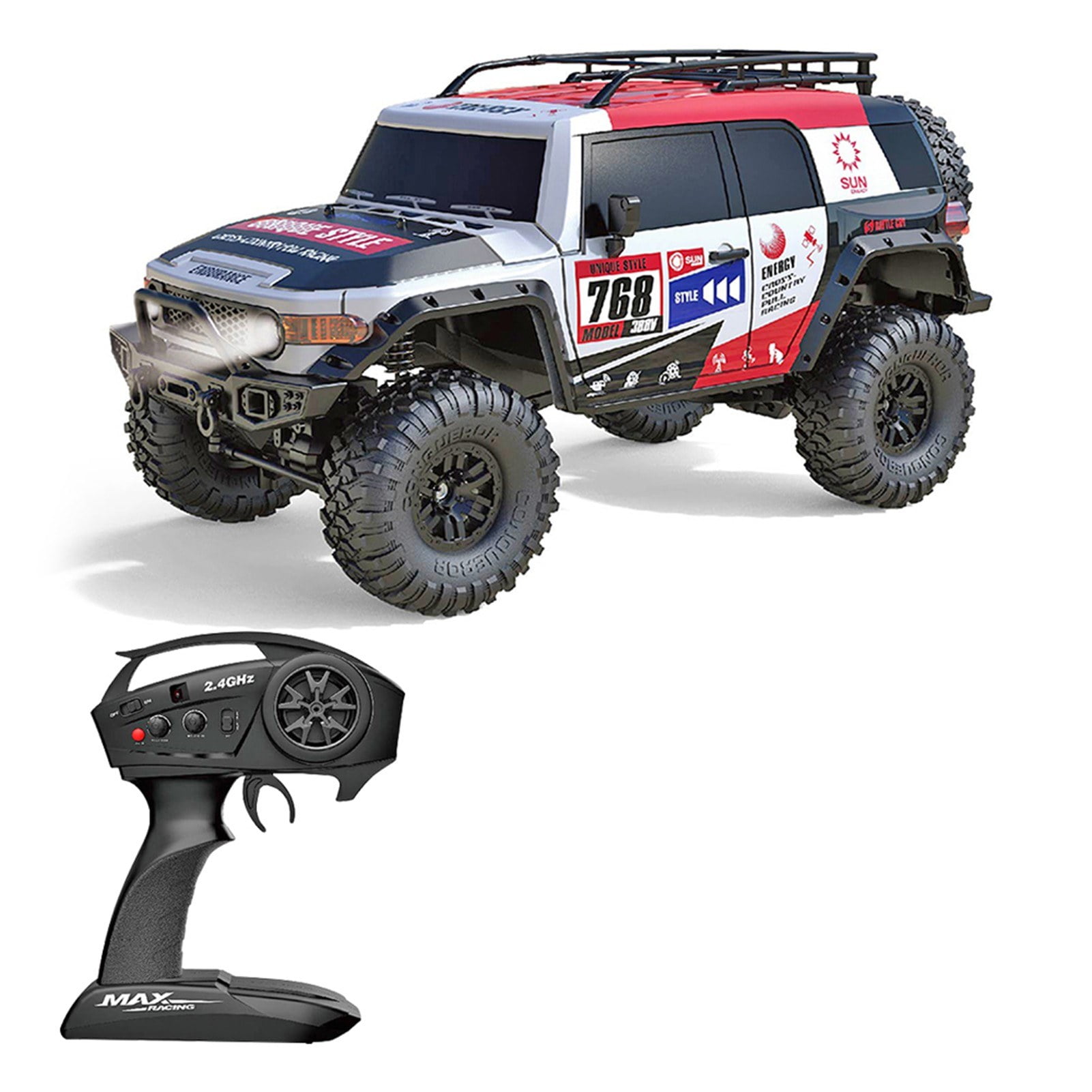 1/10 Scale 2.4GHz 4WD RC Off-Road Truck Remote Control Car RTR Toy ...