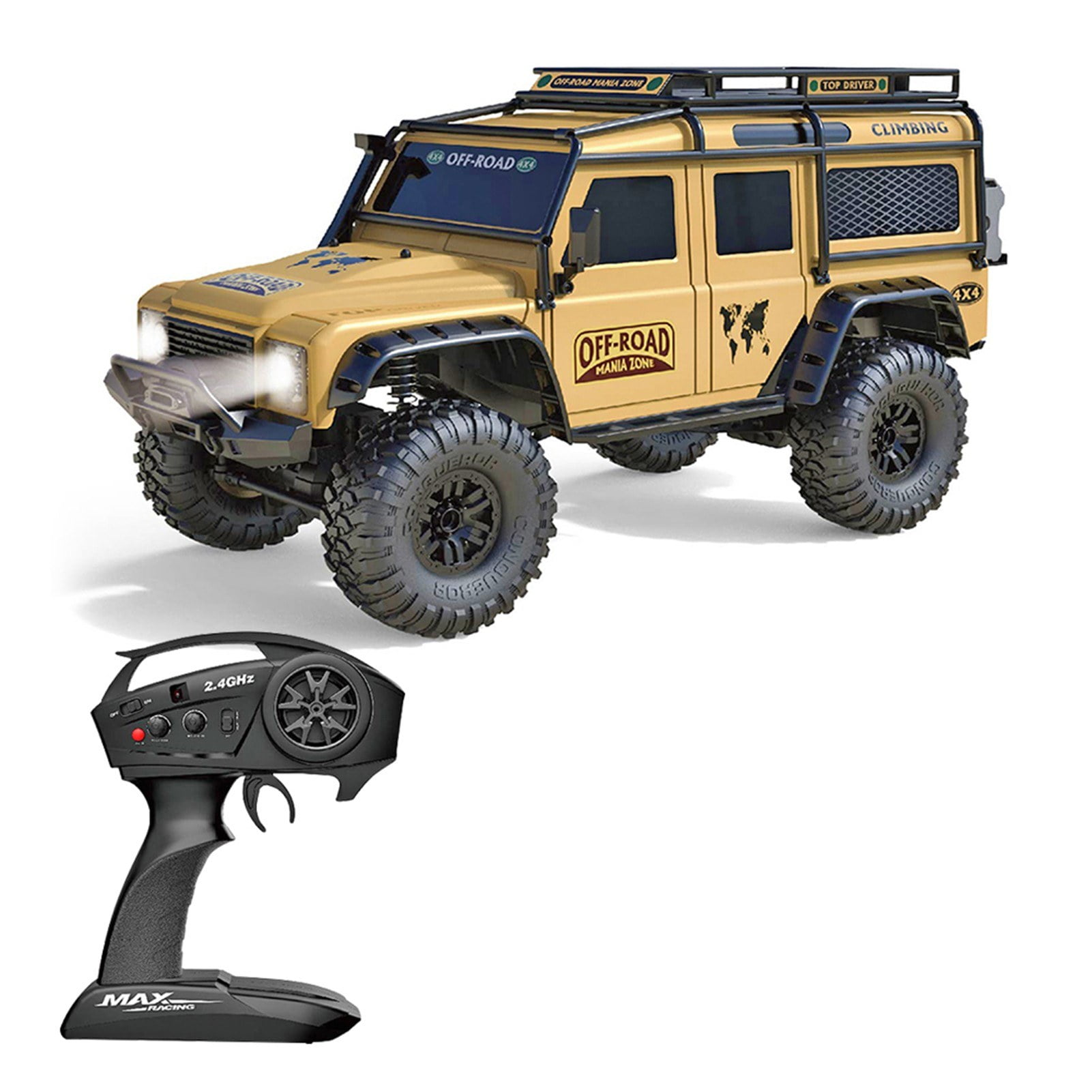 1/10 Scale 2.4GHz 4WD RC Off-Road Truck Remote Control Car RTR Toy ...