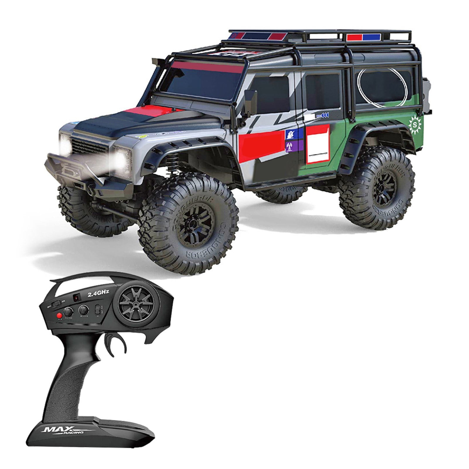 1/10 Scale 2.4GHz 4WD RC Off-Road Truck Remote Control Car RTR Toy ...