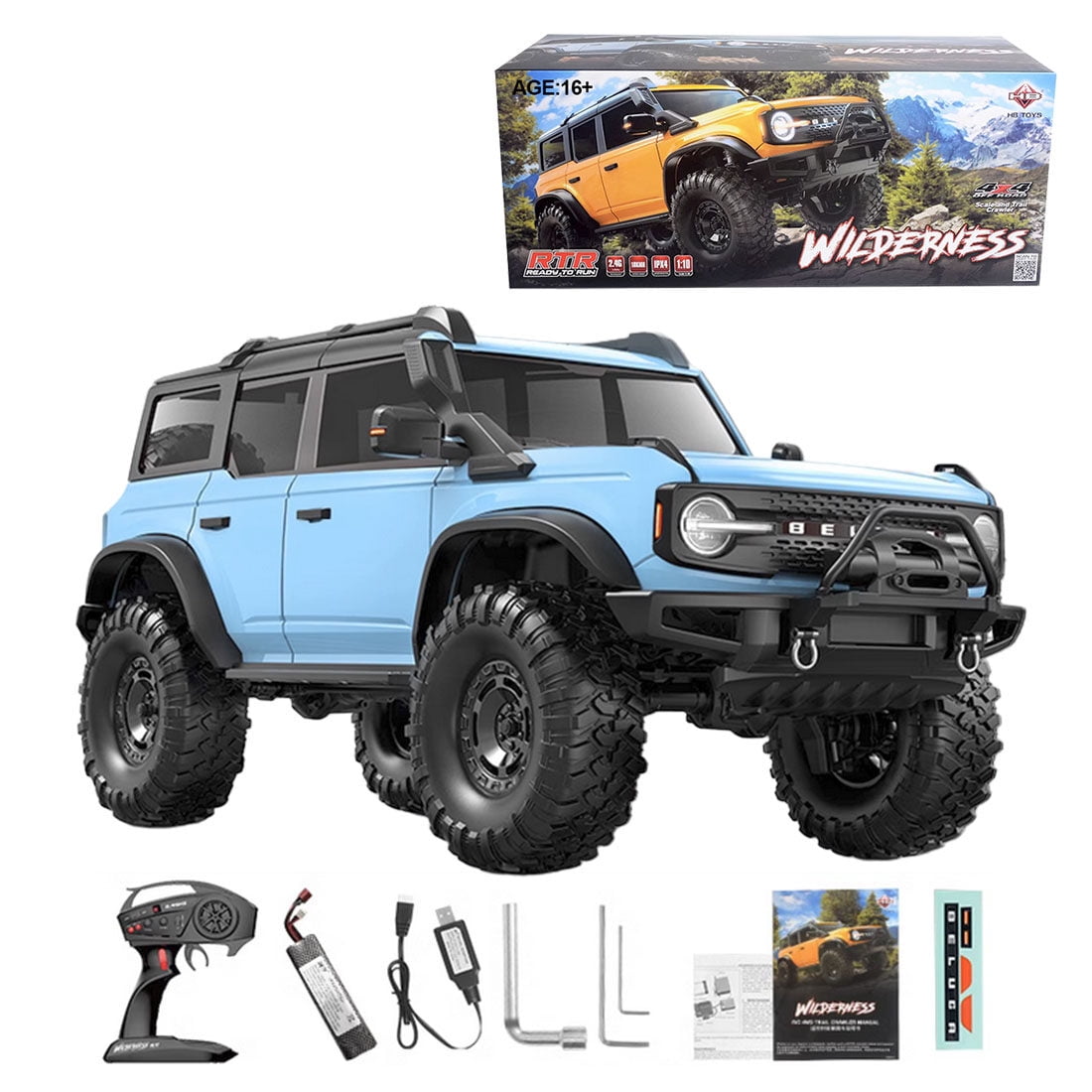 1/10 Scale 2.4GHz RC Climbing Vehicle 4WD Off-Road Crawler HB-R1001 ...